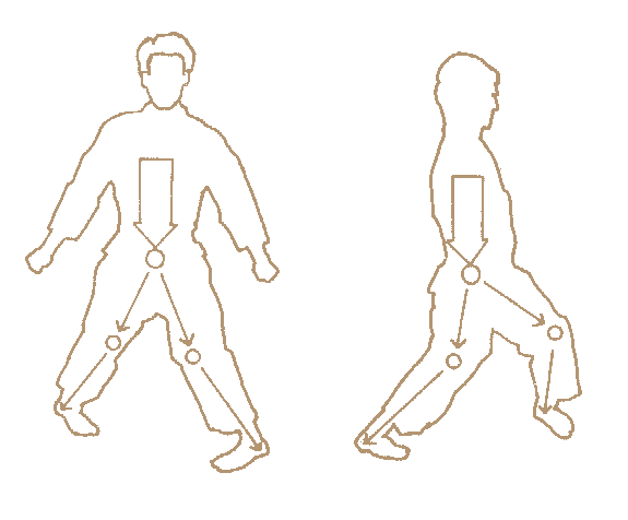 Hangetsu-dachi (Half-moon stance)